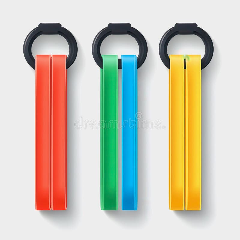 Colorful and Modern Key Fob with Multiple Straps for Key Organization ...