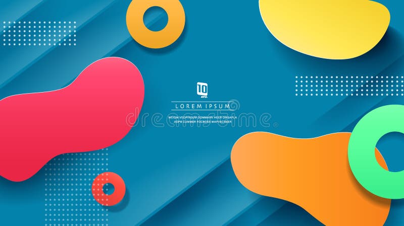 Colorful Modern Overlaping Layers Background. Stock Illustration ...