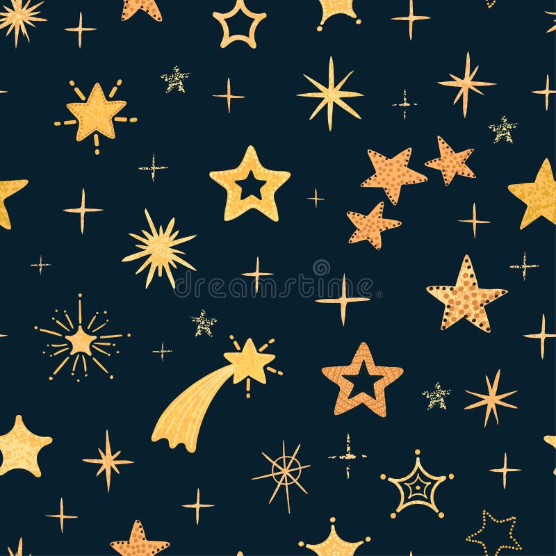 Colorful Modern Seamless Pattern with Star Shape Stock Vector ...