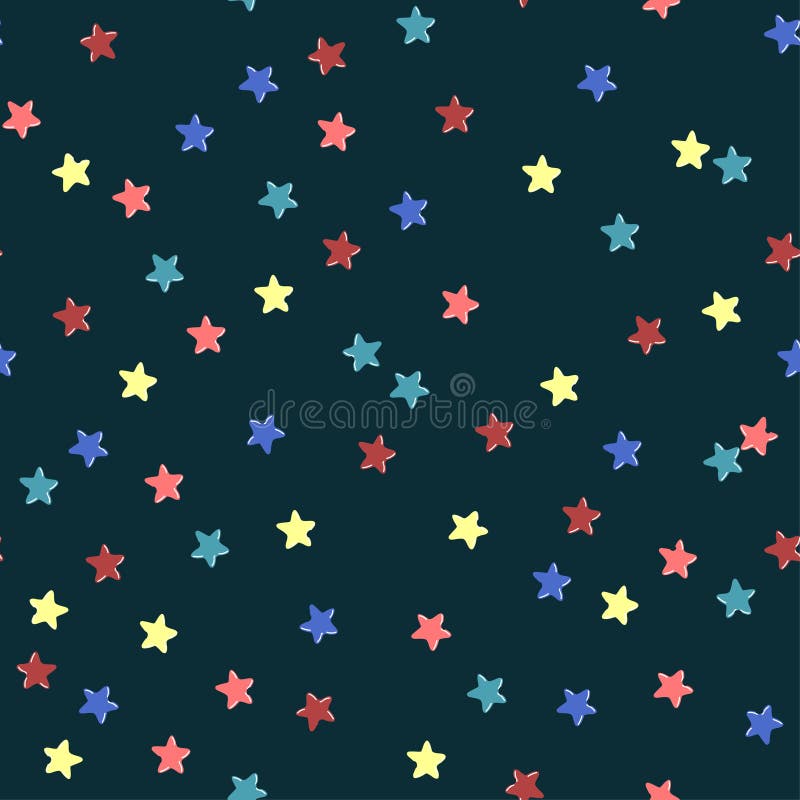 Colorful Modern Seamless Pattern with Star Shape Stock Vector ...