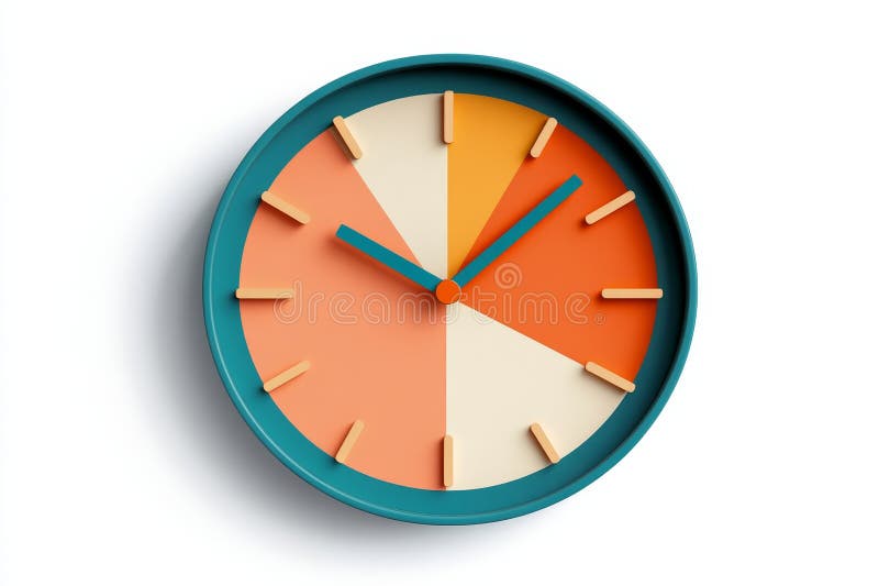 Colorful Modern Wall Clock with Time Management Concept a Modern Wall ...