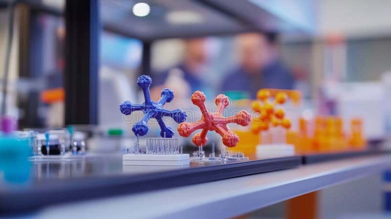 Colorful Molecular Models in a Modern Laboratory Setting Showcase ...