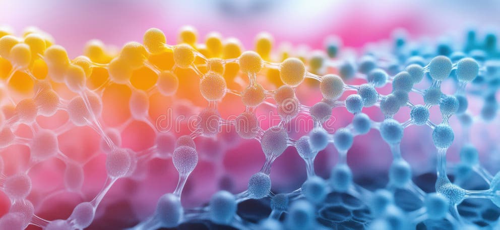 Colorful Molecular Structure Representing Advanced Scientific Concepts ...