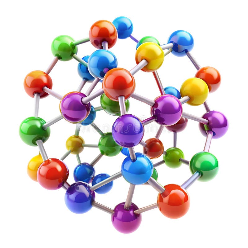 Colorful Molecular Structure Representing Science Chemistry and Modern ...