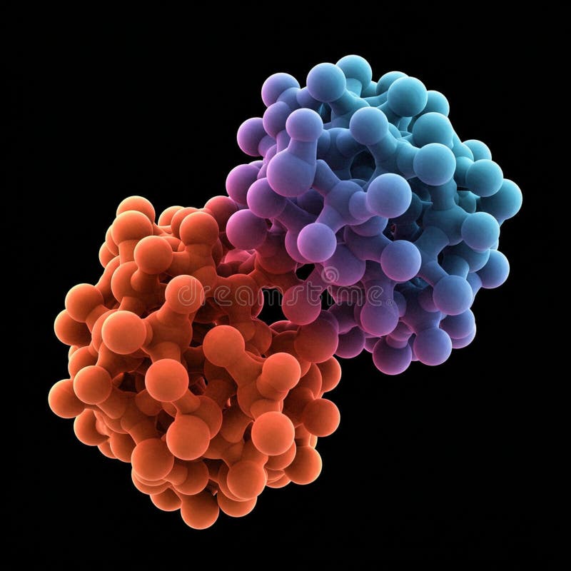 Colorful Molecular Structures Resembling Protein or Molecular Models ...