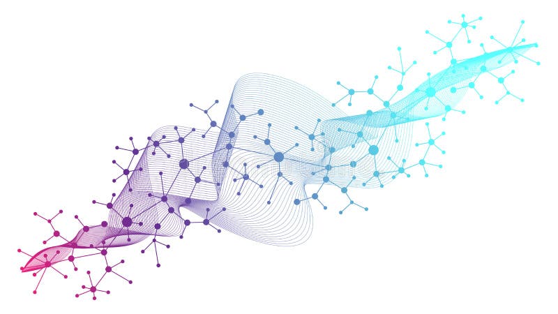 Colorful Molecules Background. DNA Helix, DNA Strand, DNA Test ...