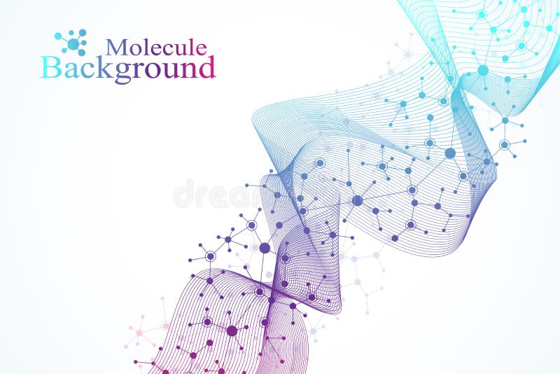 Colorful Molecules Background. DNA Helix, DNA Strand, DNA Test ...