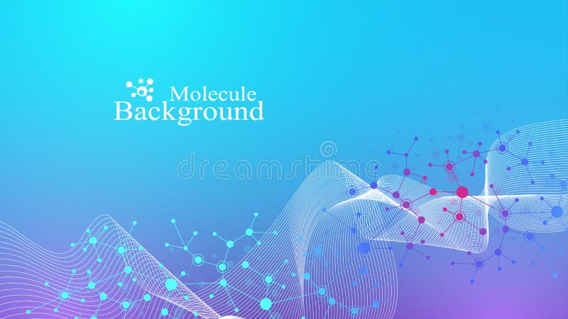 Colorful Molecules Background. DNA Helix, DNA Strand, DNA Test ...