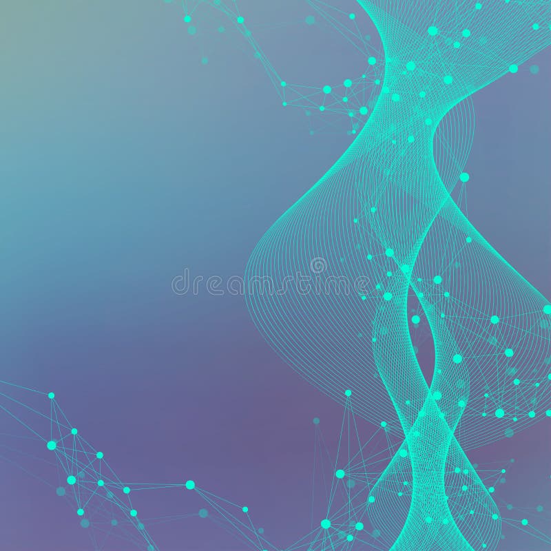 Colorful Molecules Background. DNA Helix, DNA Strand, DNA Test ...