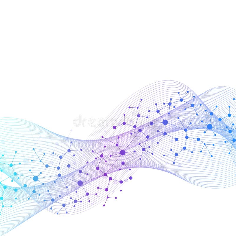 Colorful Molecules Background. DNA Helix, DNA Strand, DNA Test ...