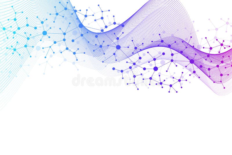 Colorful Molecules Background. DNA Helix, DNA Strand, DNA Test ...