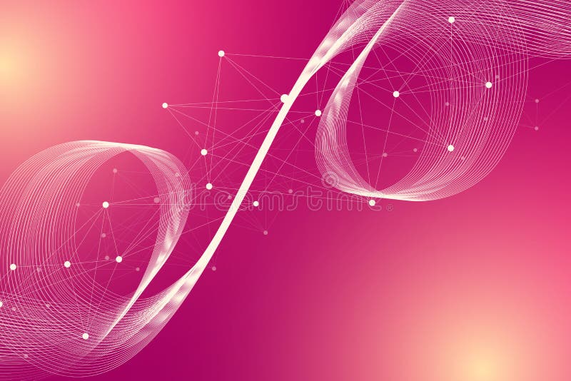 Colorful Molecules Background. DNA Helix, DNA Strand, DNA Test ...