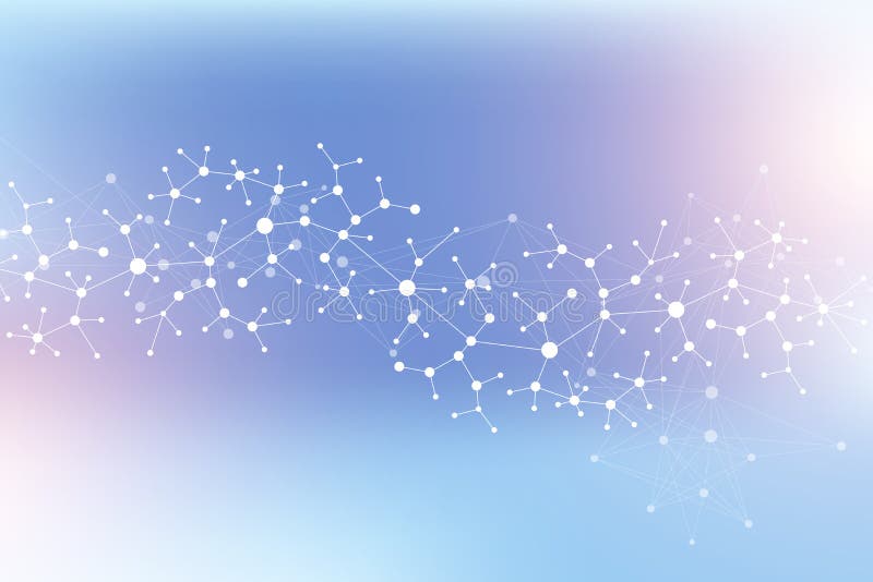 Colorful Molecules Background. DNA Helix, DNA Strand, DNA Test ...