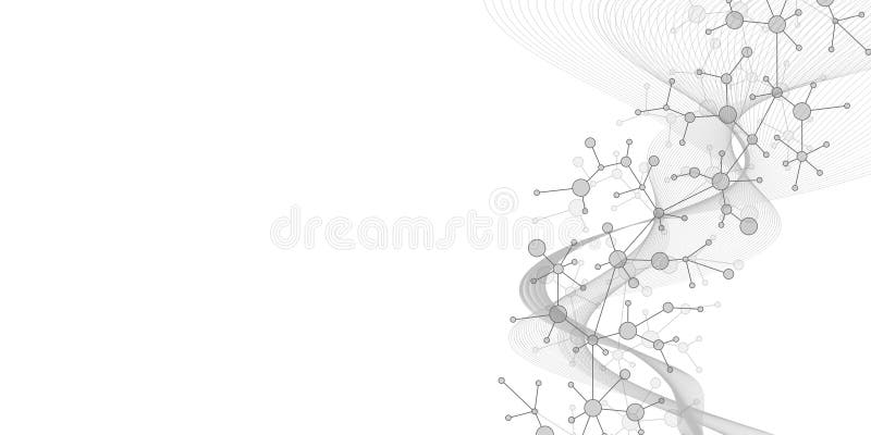 Colorful Molecules Background. DNA Helix, DNA Strand, DNA Test ...