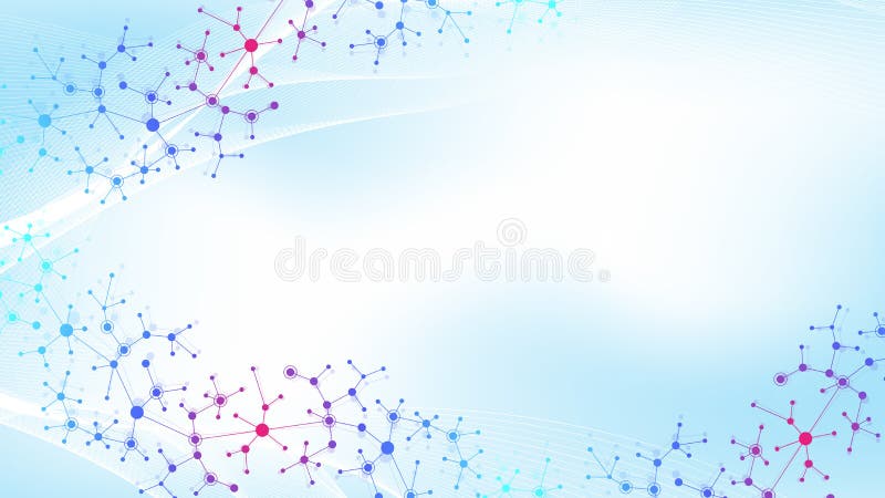 Colorful Molecules Background. DNA Helix, DNA Strand, DNA Test ...