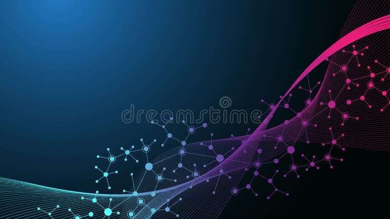 Colorful Molecules Background. DNA Helix, DNA Strand, DNA Test ...