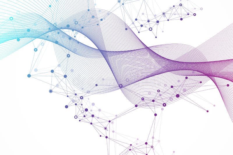 Colorful Molecules Background. DNA Helix, DNA Strand, DNA Test ...