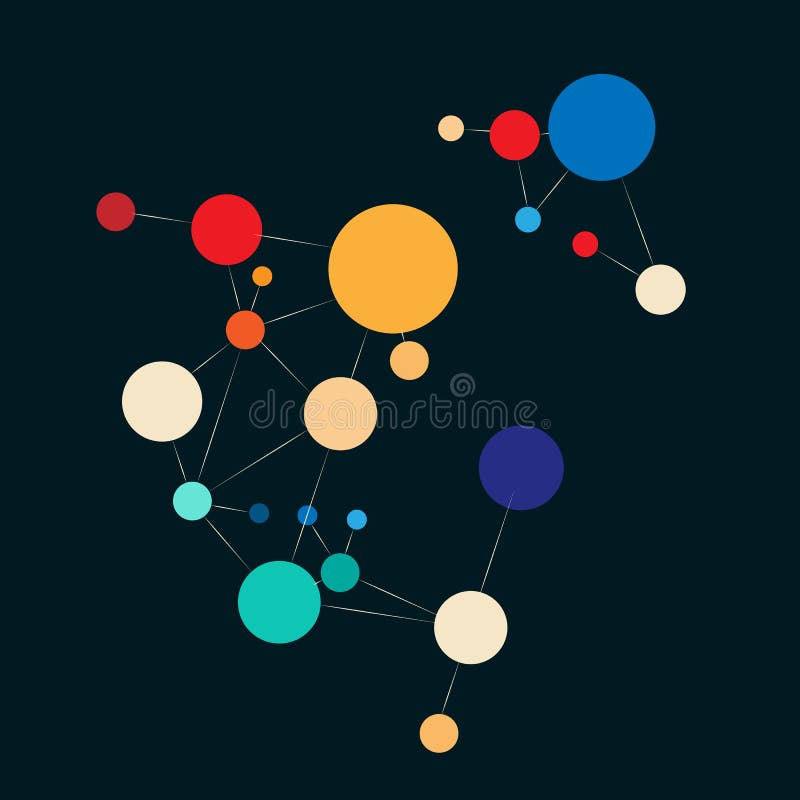 Colorful Molecules Background Stock Illustration - Illustration of ...