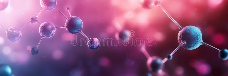 Colorful Molecules and Intricate Chemical Structures Create an Abstract ...