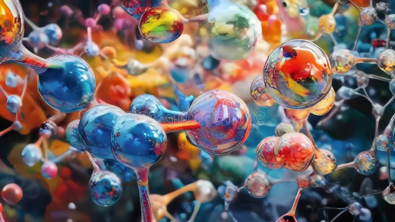 Colorful Molecules: Microscopic World Stock Footage - Video of ...