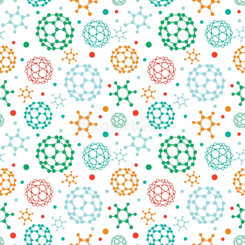 Vector Science Molecules Textures 8 Set Seamless Stock Vector ...