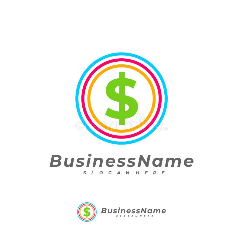 Colorful Money Logo Vector Template, Creative Money Logo Design ...