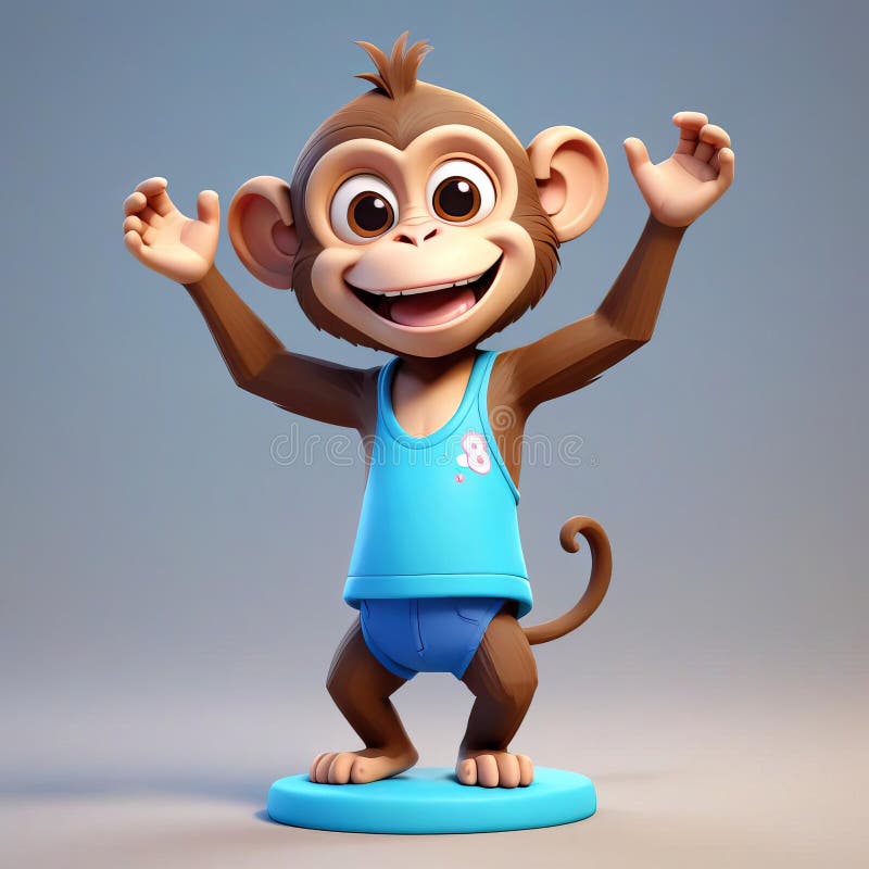 A Colorful Monkey Adventure Stock Illustration - Illustration of ...