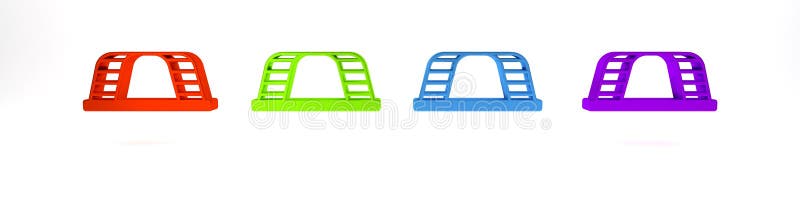 Colorful Monkey Bar Icon Isolated on White Background. Minimalism ...