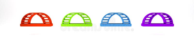 Colorful Monkey Bar Icon Isolated on White Background. Minimalism ...