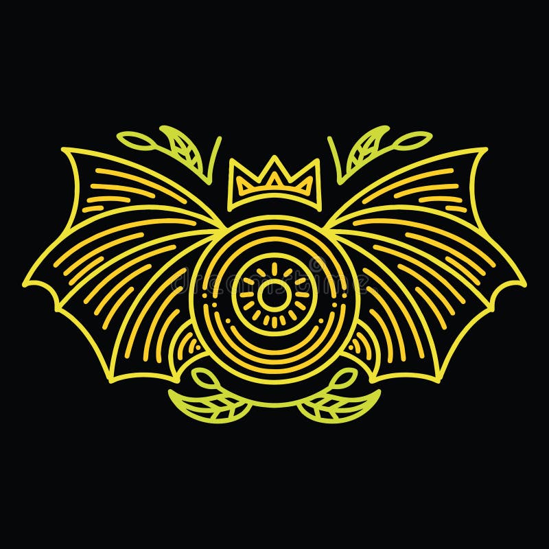 Colorful Monoline Fly Eye Vector Illustration Emblem Stock Vector ...