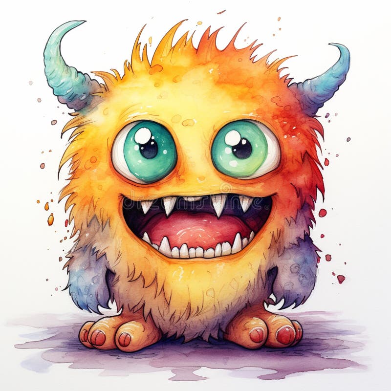 Colorful Monster Painting Vibrant Imagination Stock Illustration ...