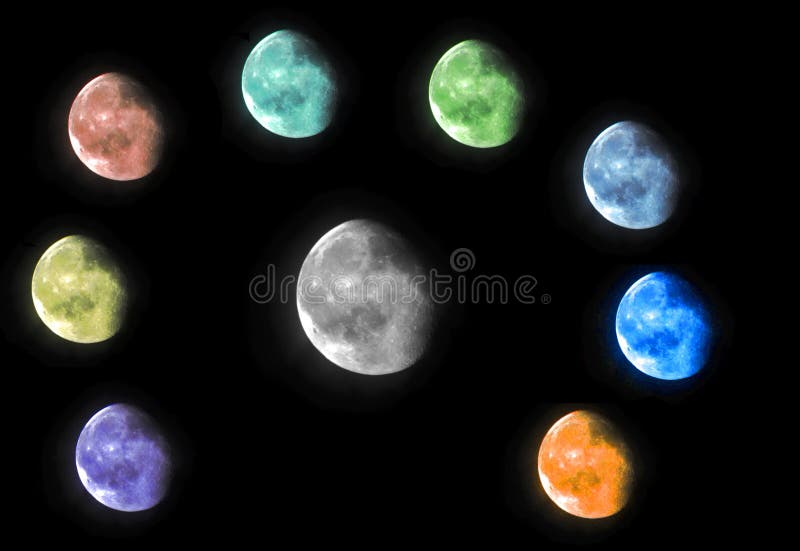 Colorful Sun and Moon stock image. Image of close, star - 18427247
