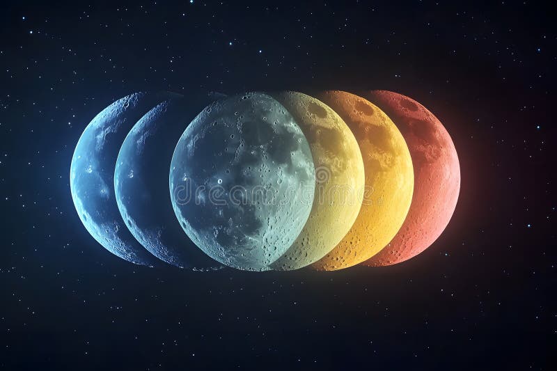 Moons Sequence Stock Illustrations – 4 Moons Sequence Stock ...