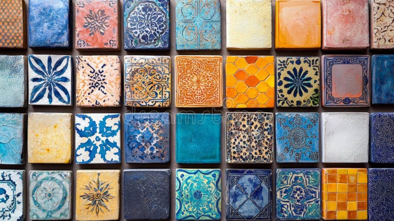 Colorful Moroccan Tiles Wall Pattern Background Texture Stock ...
