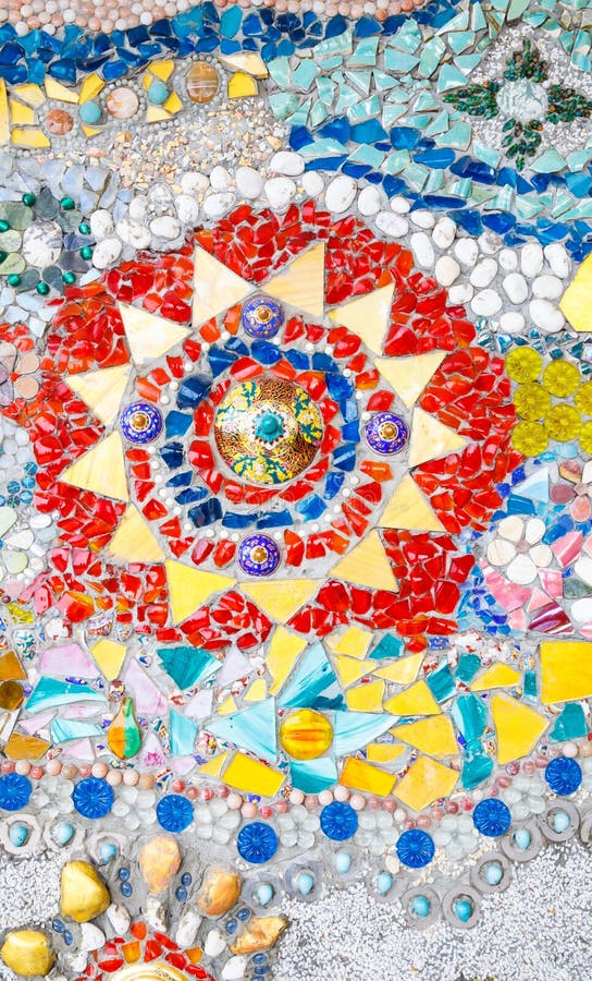 Colorful Mosaic Art Abstract Wall Background Stock Photo - Image of ...