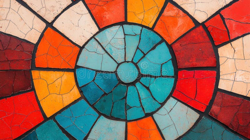 Colorful Mosaic Design Featuring Vibrant Patterns and Textures Ideal ...