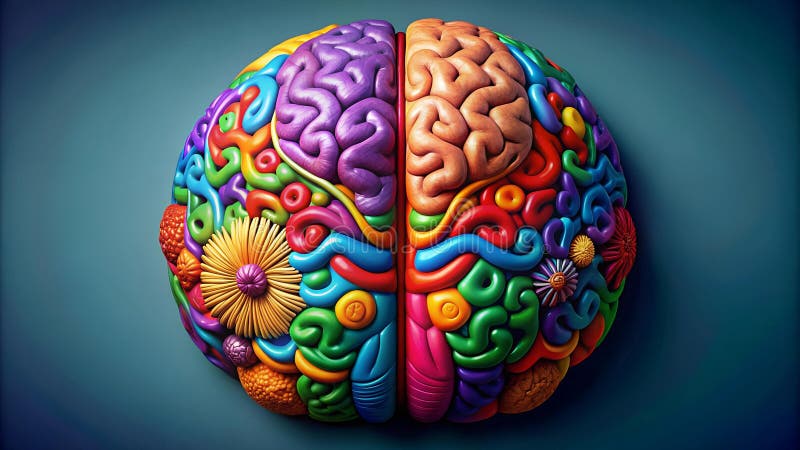 A Colorful Mosaic of Mental Activities - Each Brain Section Represents ...