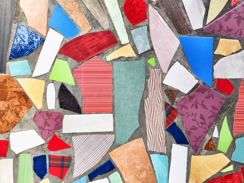 Colorful Mosaic Pattern Showcasing Various Textures and Shapes Against ...