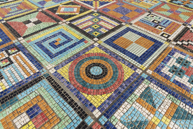 The Colorful Mosaic Pattern on Wall Surface. Art Abstract Background ...