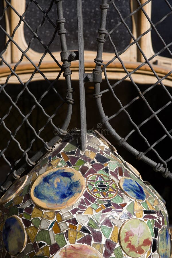 Colorful Mosaic Patterns of Casa Batllo in Barcelona Editorial Stock ...