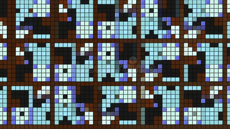 Colorful Mosaic Squares Move in Pattern. Motion. Stylish Pixel Pattern ...