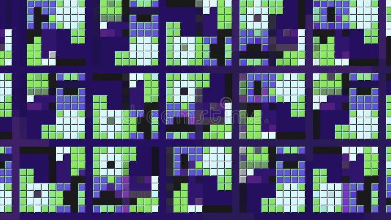 Colorful Mosaic Squares Move in Pattern. Motion. Stylish Pixel Pattern ...