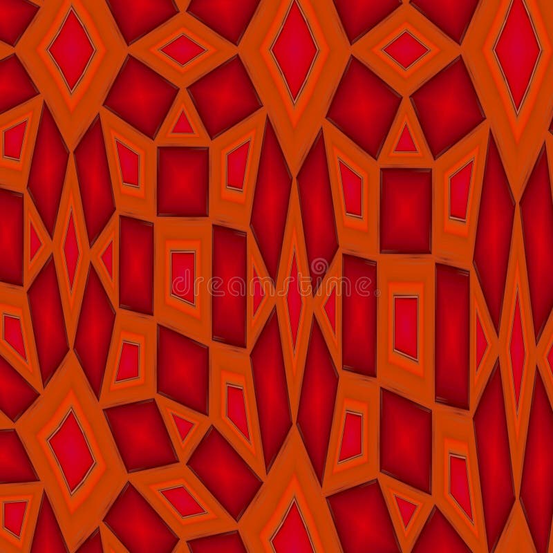 Colorful Mosaic with Symmetrical Patterns Stock Illustration ...