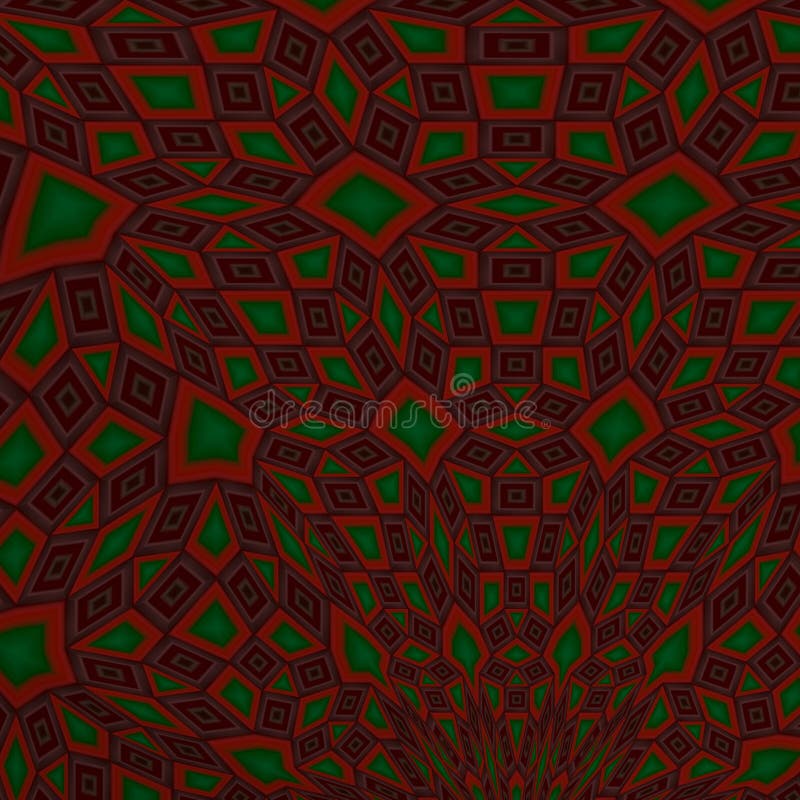 Colorful Mosaic with Symmetrical Patterns Stock Illustration ...