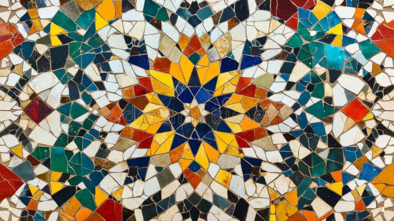 Colorful Mosaic Tile Pattern Abstract Design Stock Illustration ...