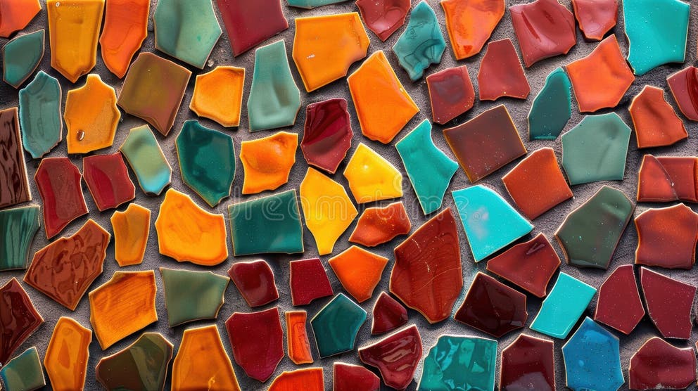 Colorful Mosaic Tile Pattern Stock Illustration - Illustration of decor ...