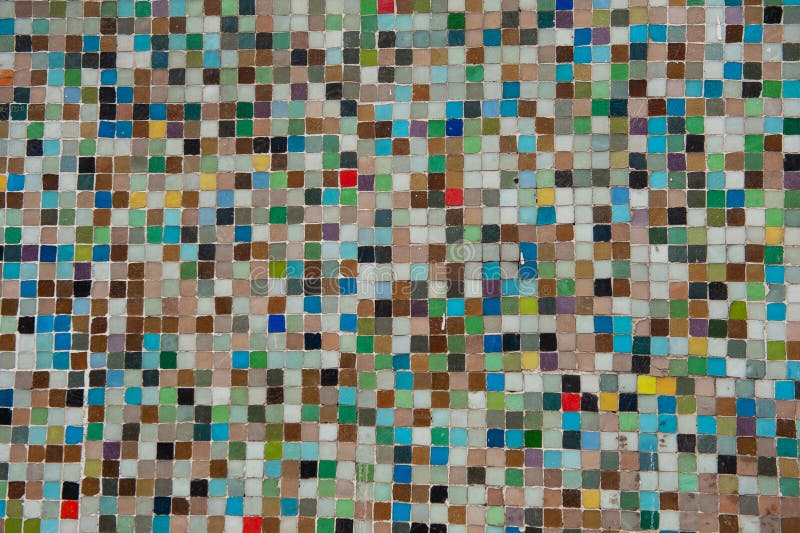 Colorful Mosaic Tile Pattern Featuring Small Square Tiles in Various ...