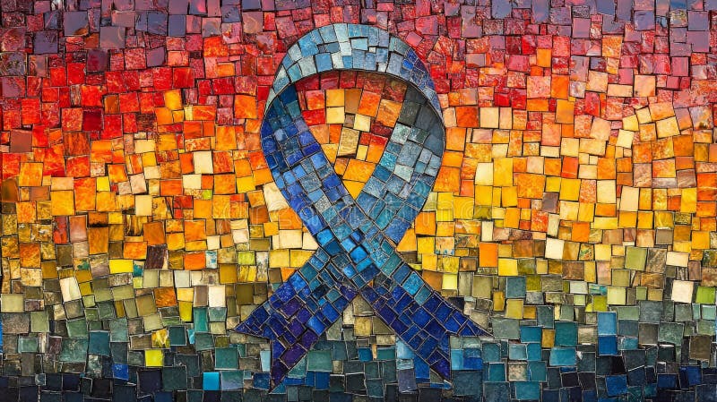 Colorful Mosaic Tile Ribbon Art Design Stock Illustration ...