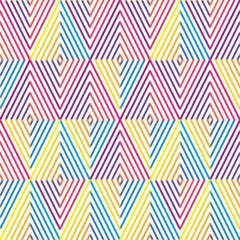 Colorful Mosaic Vector Linear Seamless Pattern Stock Vector ...