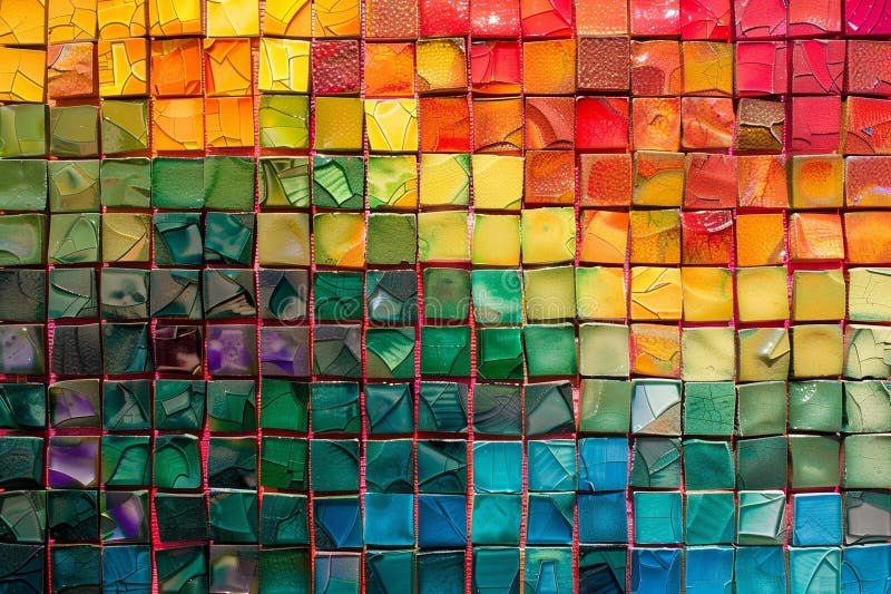 Colorful Mosaic Wall Art stock illustration. Illustration of abstract ...